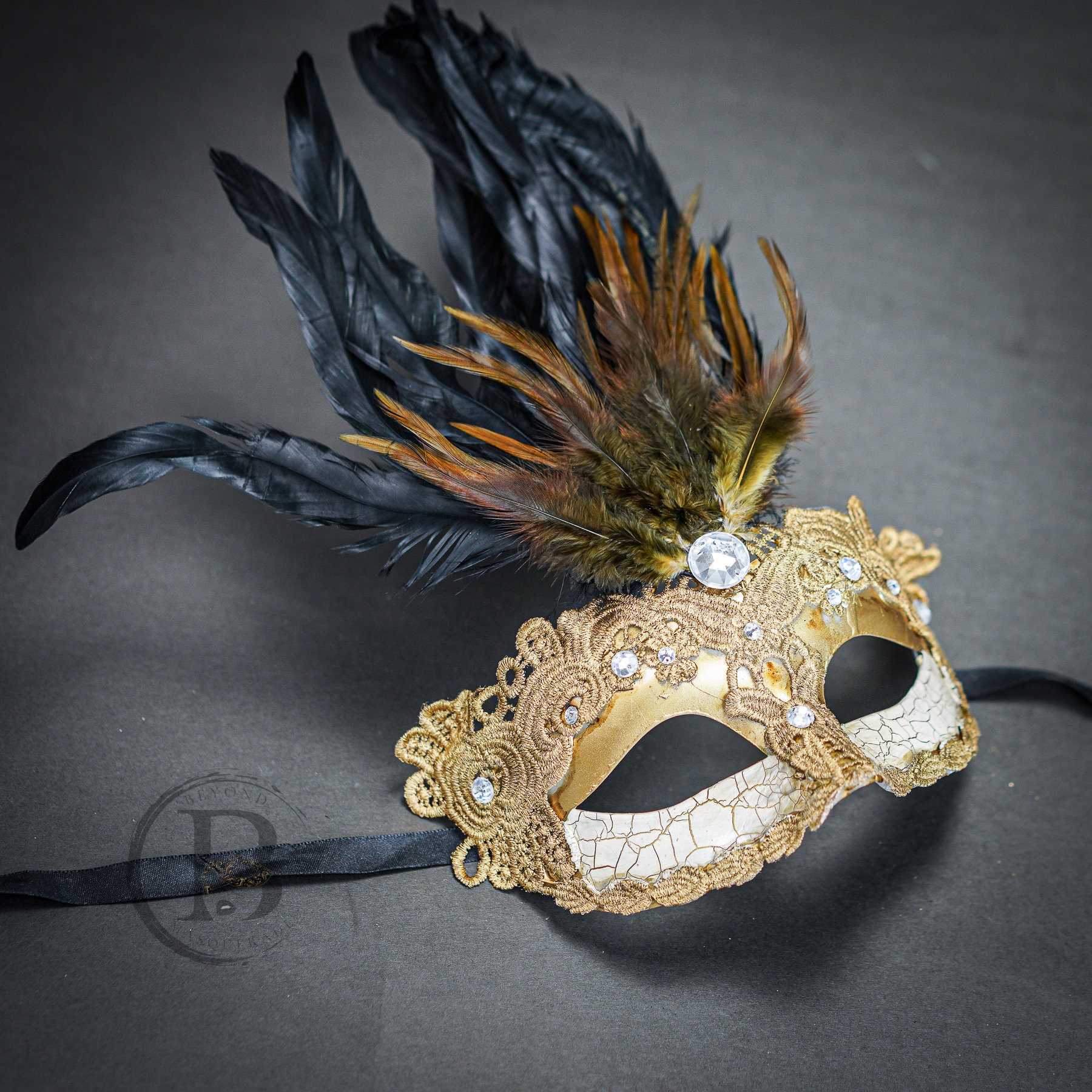 Male Masquerade Masks Gold