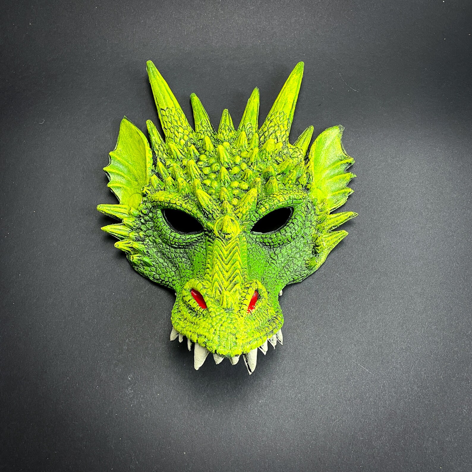 Fire Green Dragon Mask Green Dragon Masquerade Mask Mother - Etsy