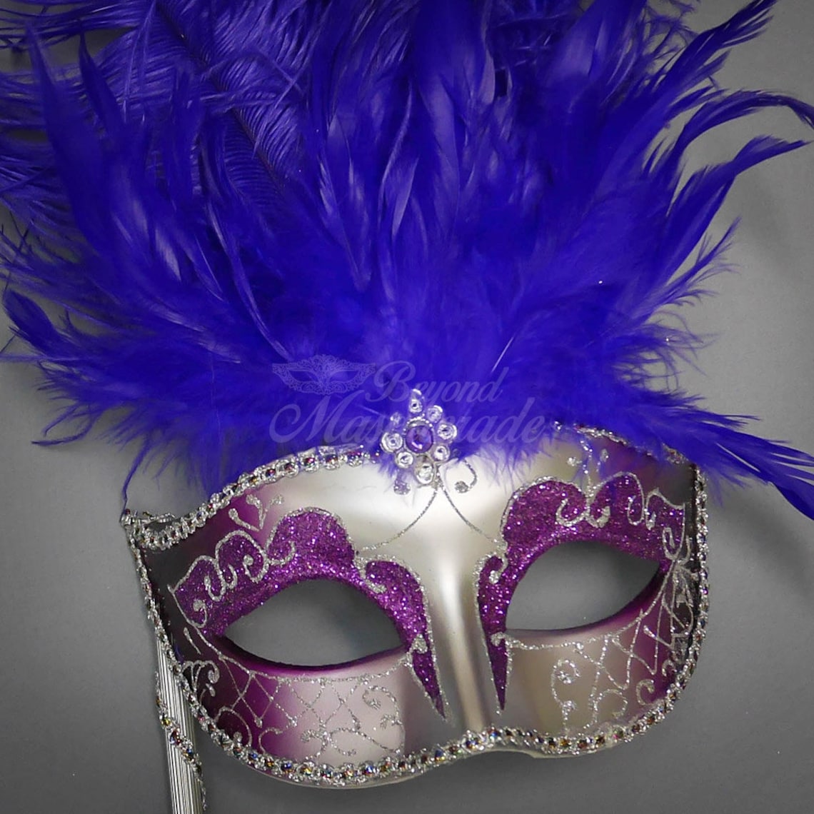 Masquerade Mask Mardi Gras Mask Mask With Handheld Stick - Etsy