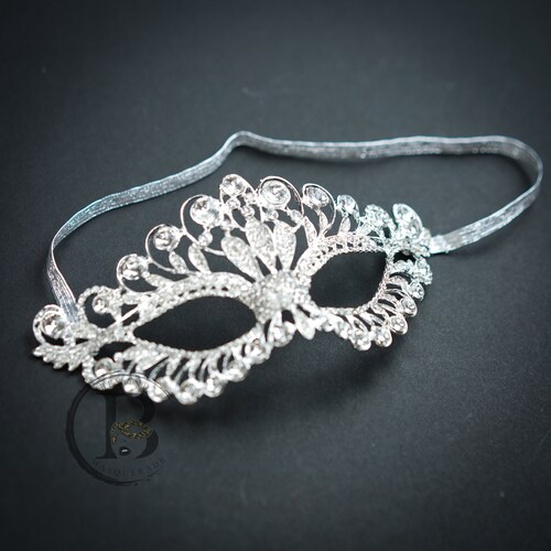 Rhinestone Masquerade Masks Iridescent Crystal Gems Mask for - Etsy