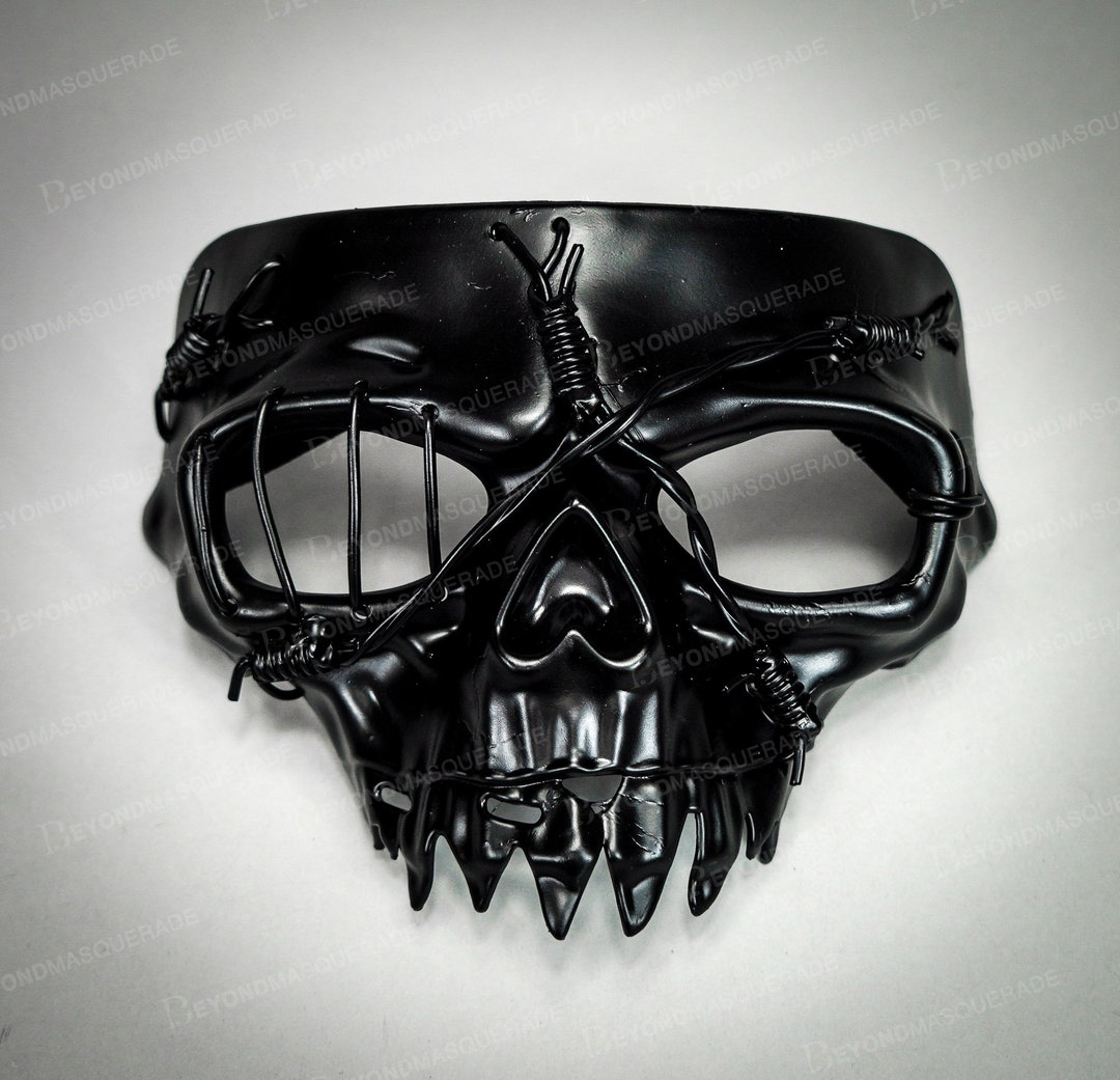 Scary Halloween Mask Skull Mask Halloween Mask Half Skull - Etsy