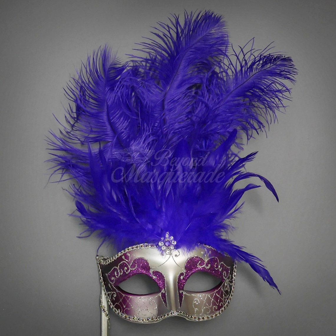 Masquerade Mask Mardi Gras Mask Mask With Handheld Stick - Etsy