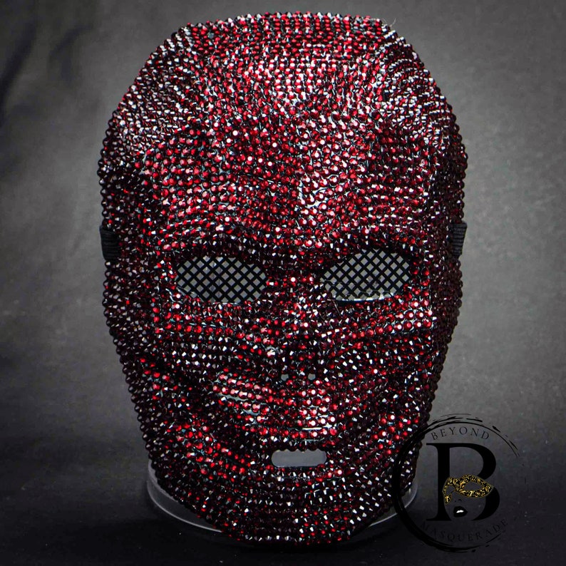 Rhinestone Skull Face Mask Skull Mask Halloween Mask Full - Etsy