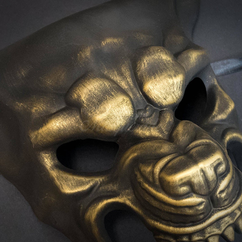 Wolf Halloween Haunted House Props Animal Masquerade Mask Gold - Etsy