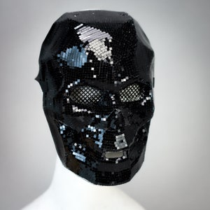 Black Mirror Mask Halloween Over the Head Full Face Cover Masquerade ...