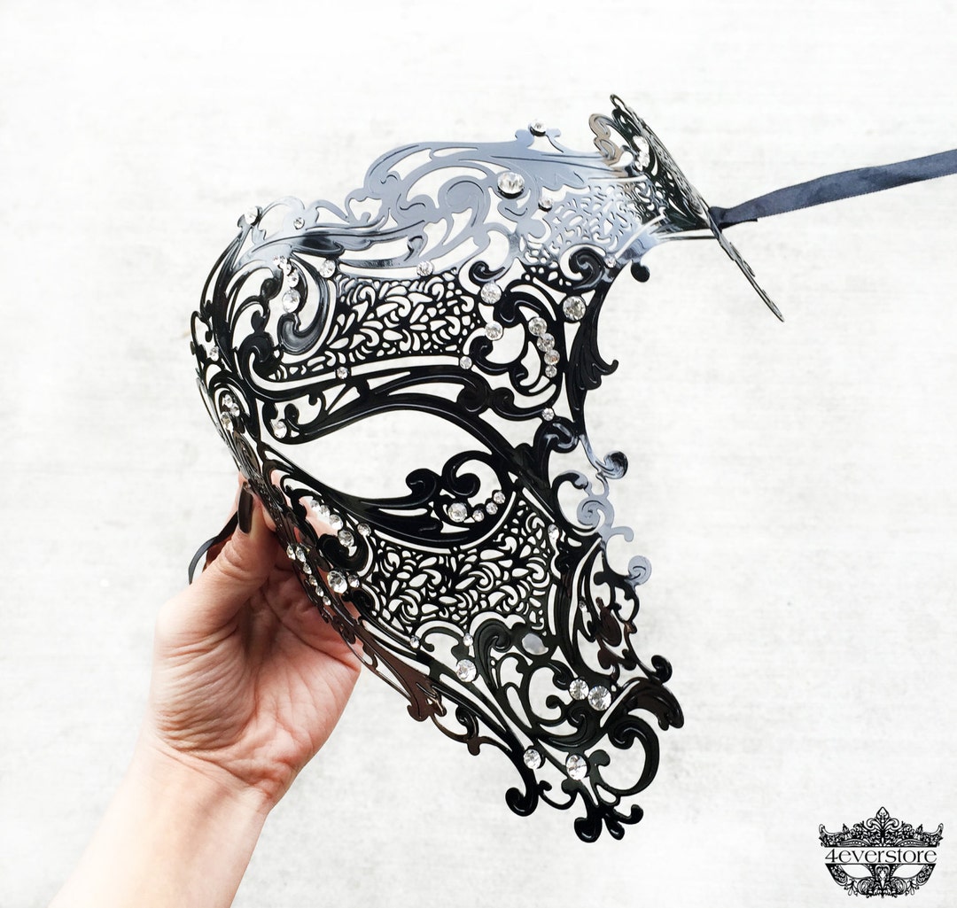 Black Masquerade Mask, Masquerade Mask, Masquerade Ball Mask, Unisex ...
