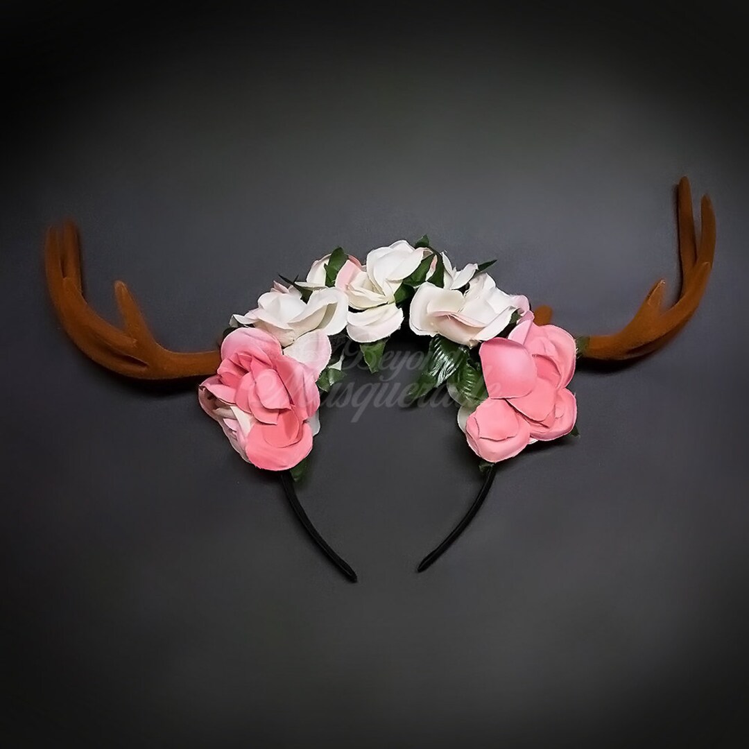 Deer Antlers Headband Masquerade Mask Hair Decor Costume Handband