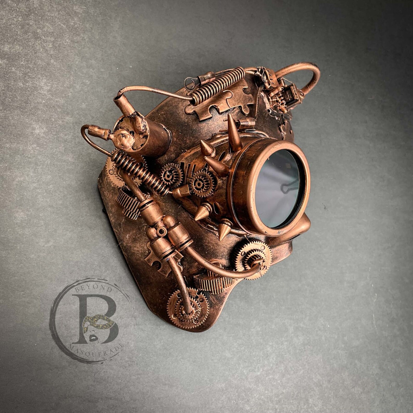 Copper Steampunk Masquerade Mask One Eye Mask Steampunk - Etsy