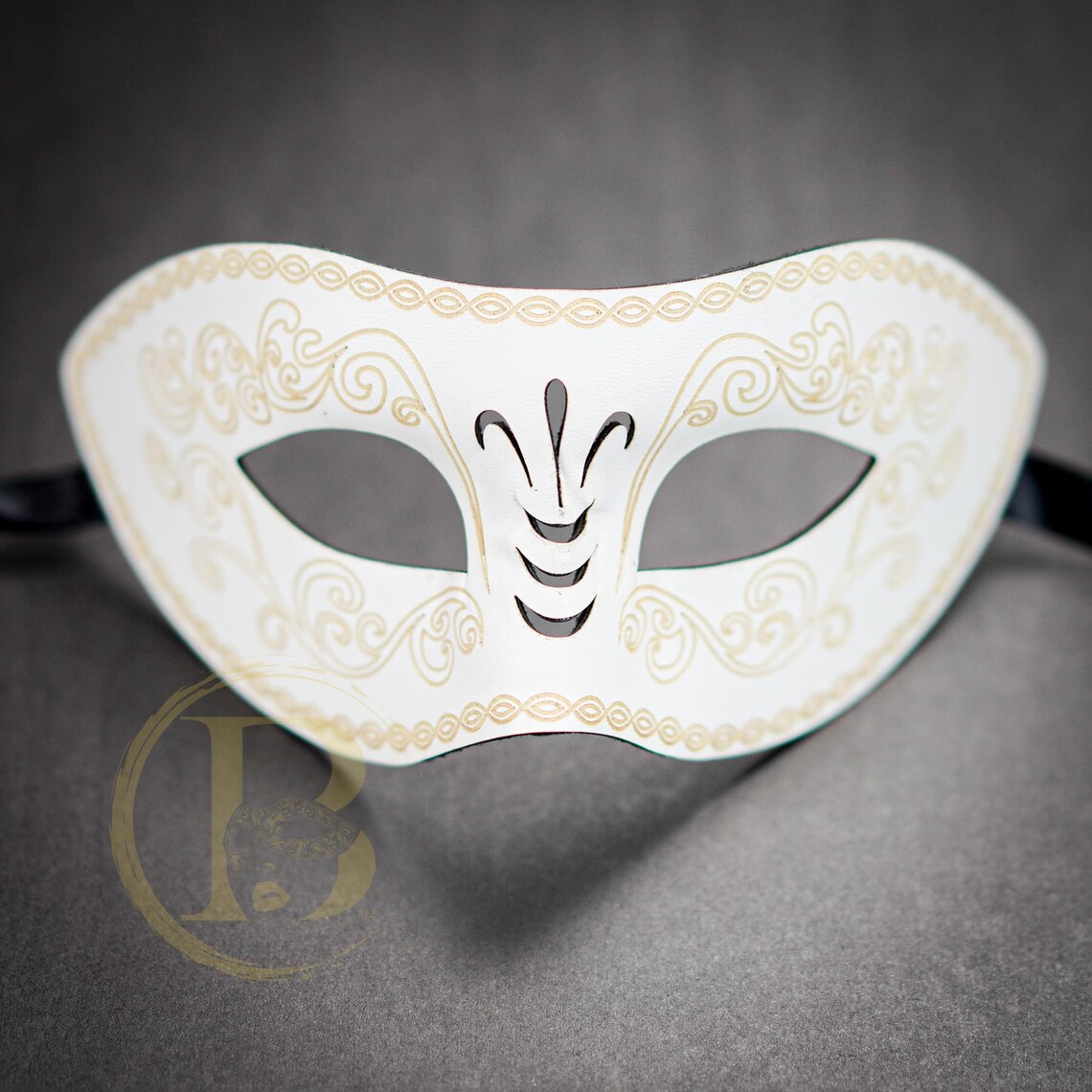 White Leather Masquerade Mask Masquerade Mask Leather Mask - Etsy