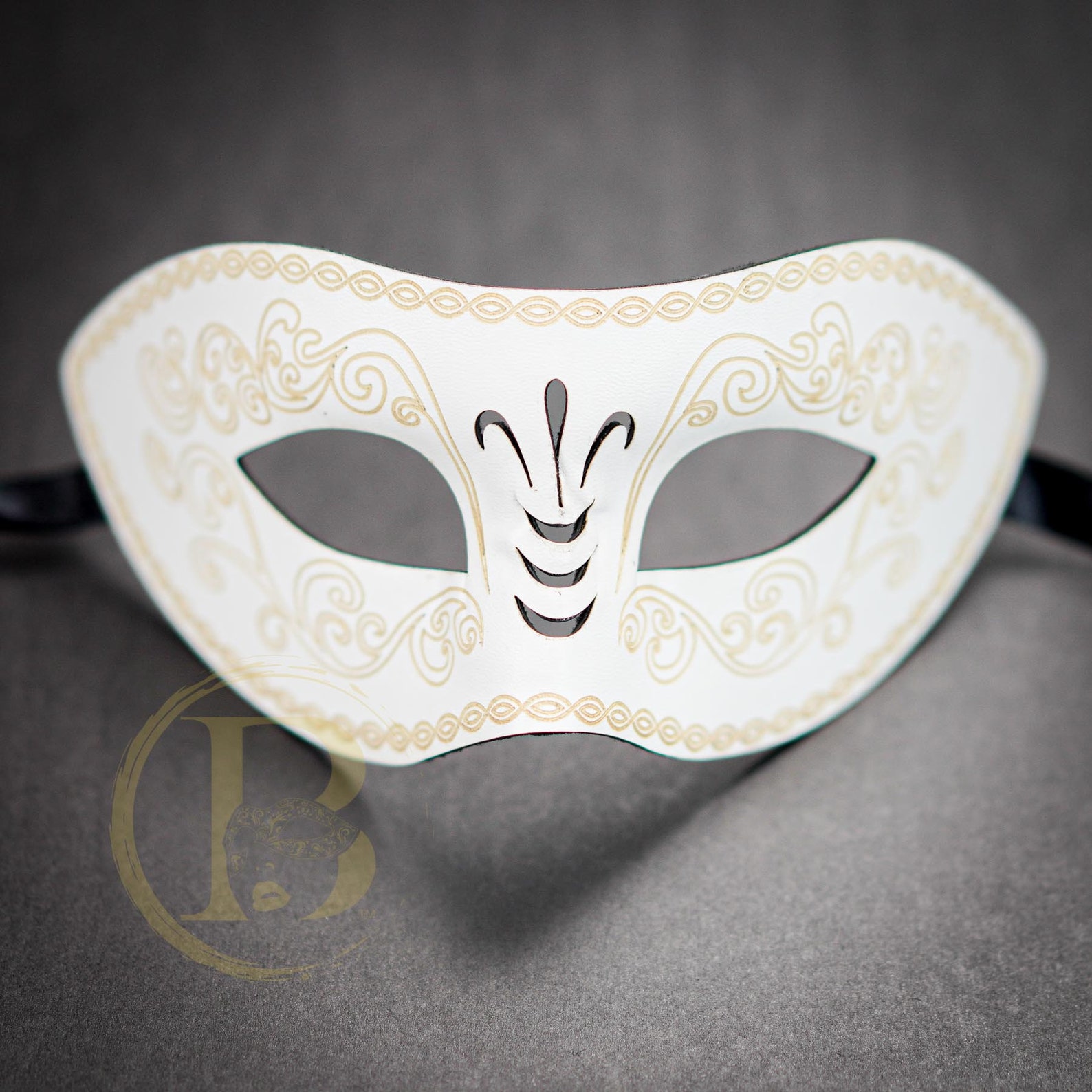 White Leather Masquerade Mask Masquerade Mask Leather Mask - Etsy