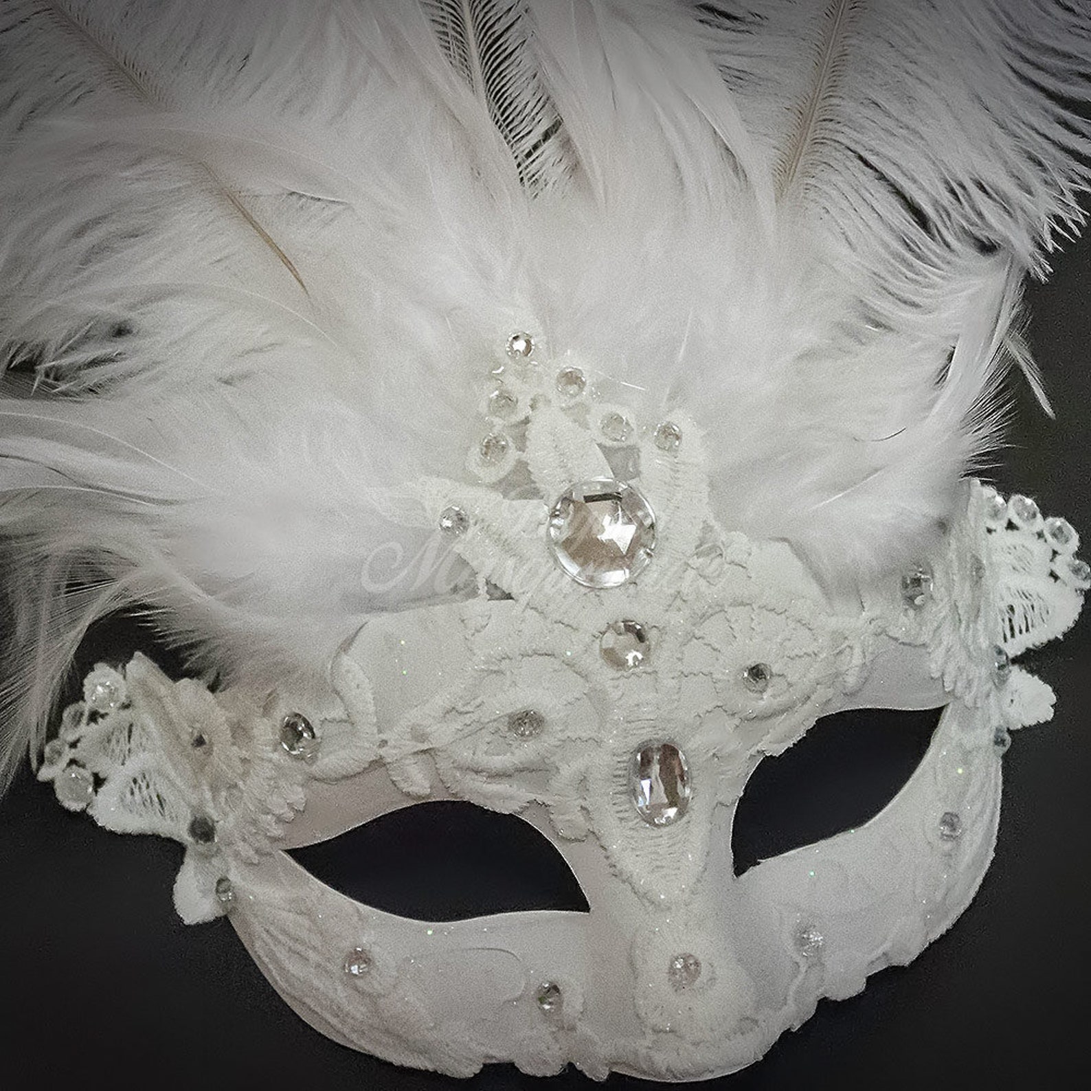 WHITE Masquerade Mask Mardi Gras Masquerade Mask Jubilee - Etsy