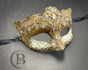 Gold Black Masquerade Mask Filigree Women's Masquerade - Etsy