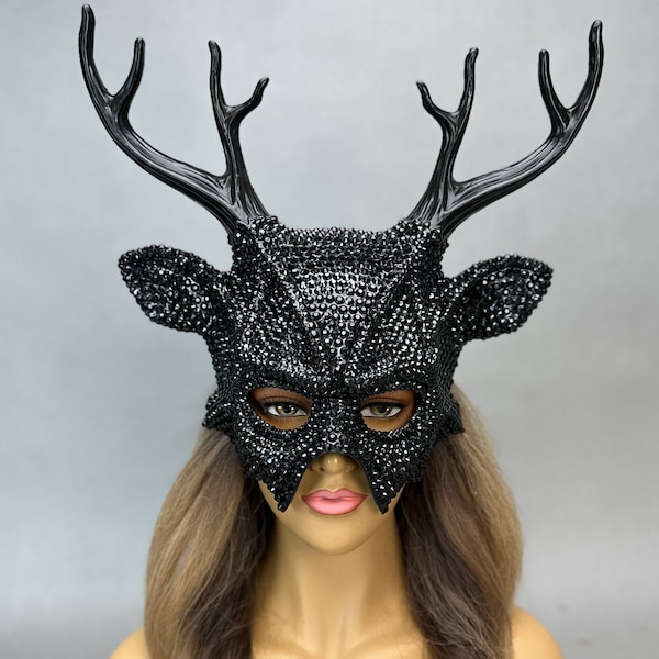 Rhinestone Antler - Etsy
