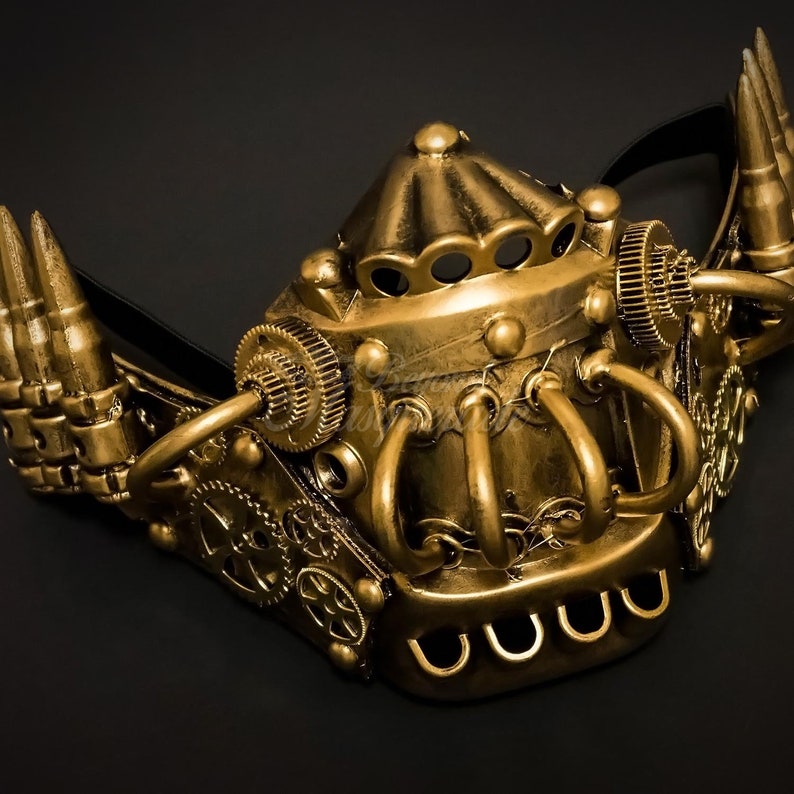 Steampunk Masquerade Mask Steampunk Half Face Skull | Etsy