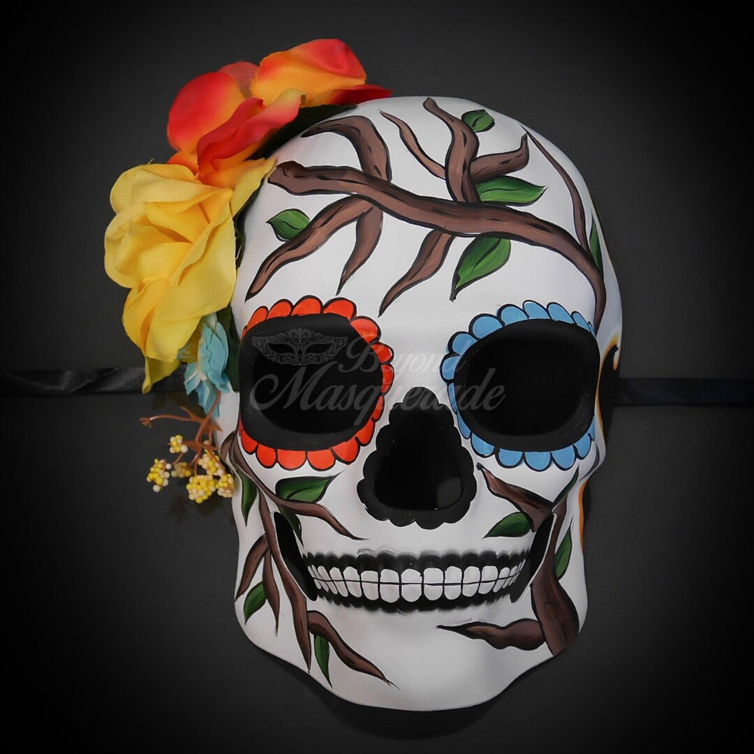 Day of the Dead Mask, Dia De Los Muertos Mask, Sugar Skull Mask ...