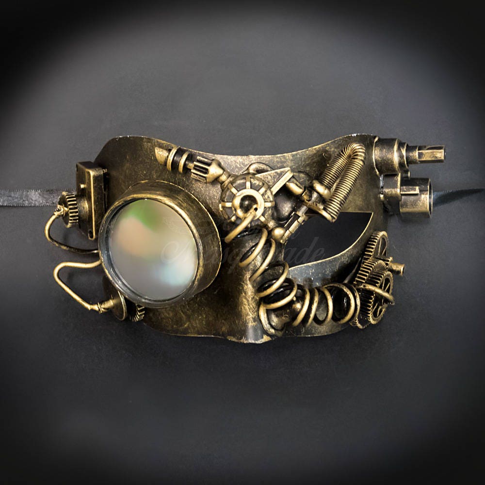 Steampunk Masquerade Mask Goggle Masquerade Mask for Men | Etsy