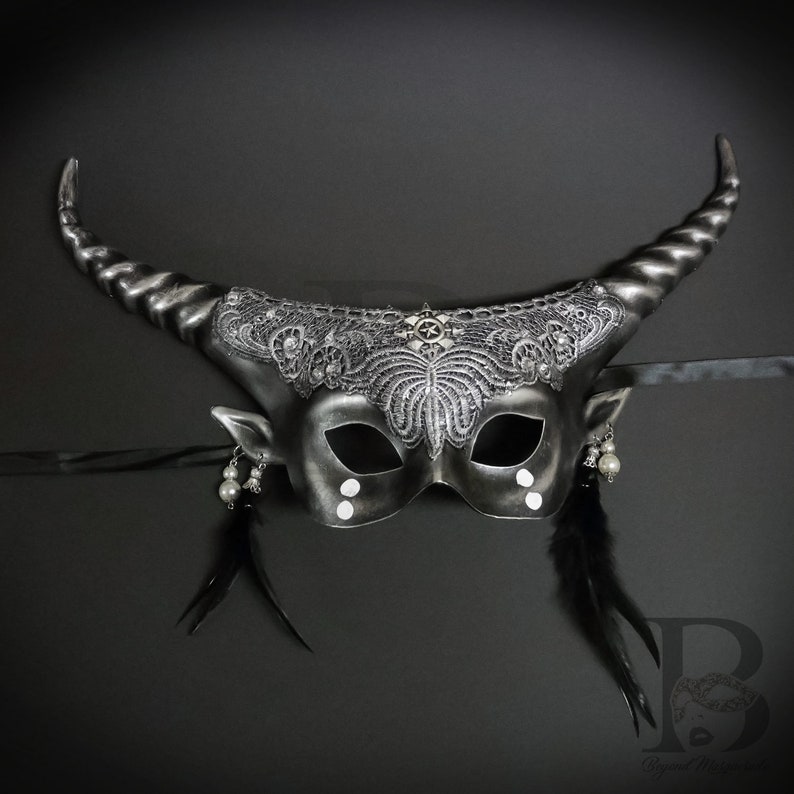 Couple's masquerade masks Steampunk Antler Horn Mask | Etsy