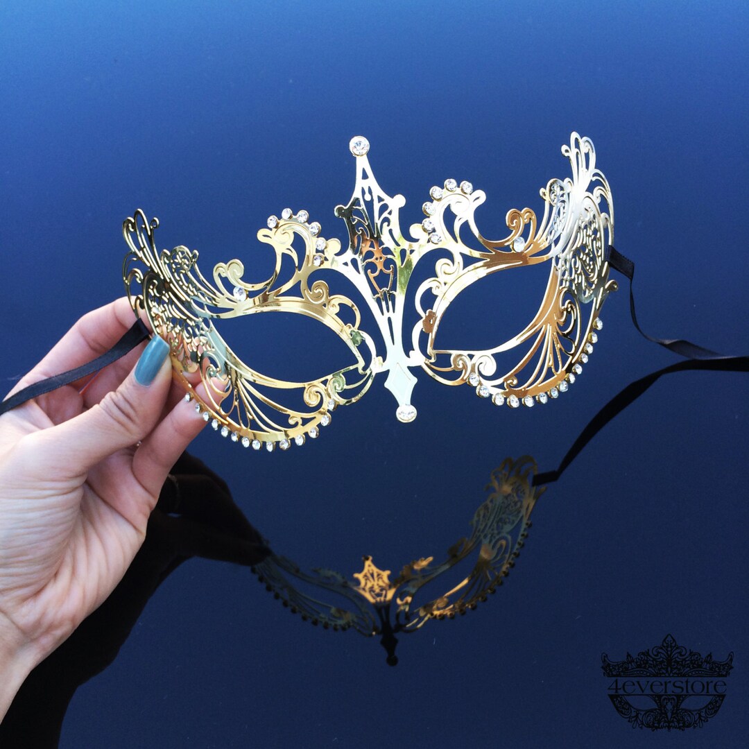 Masquerade Mask Gold Masquerade Mask Mardi Gras Mask Mask - Etsy