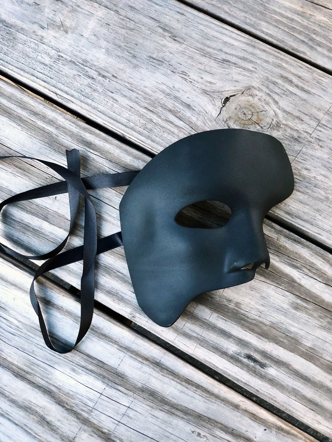 Black Phantom Masquerade Mask, Mask for Men, Phantom Mask, Carnival ...