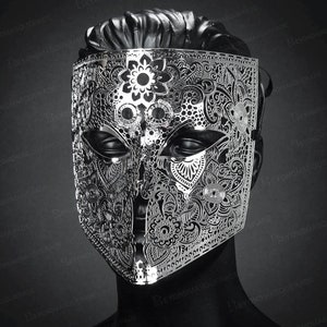 Silver Masquerade Masks for Masquerade Ball Mask Metal Lace Venetian ...