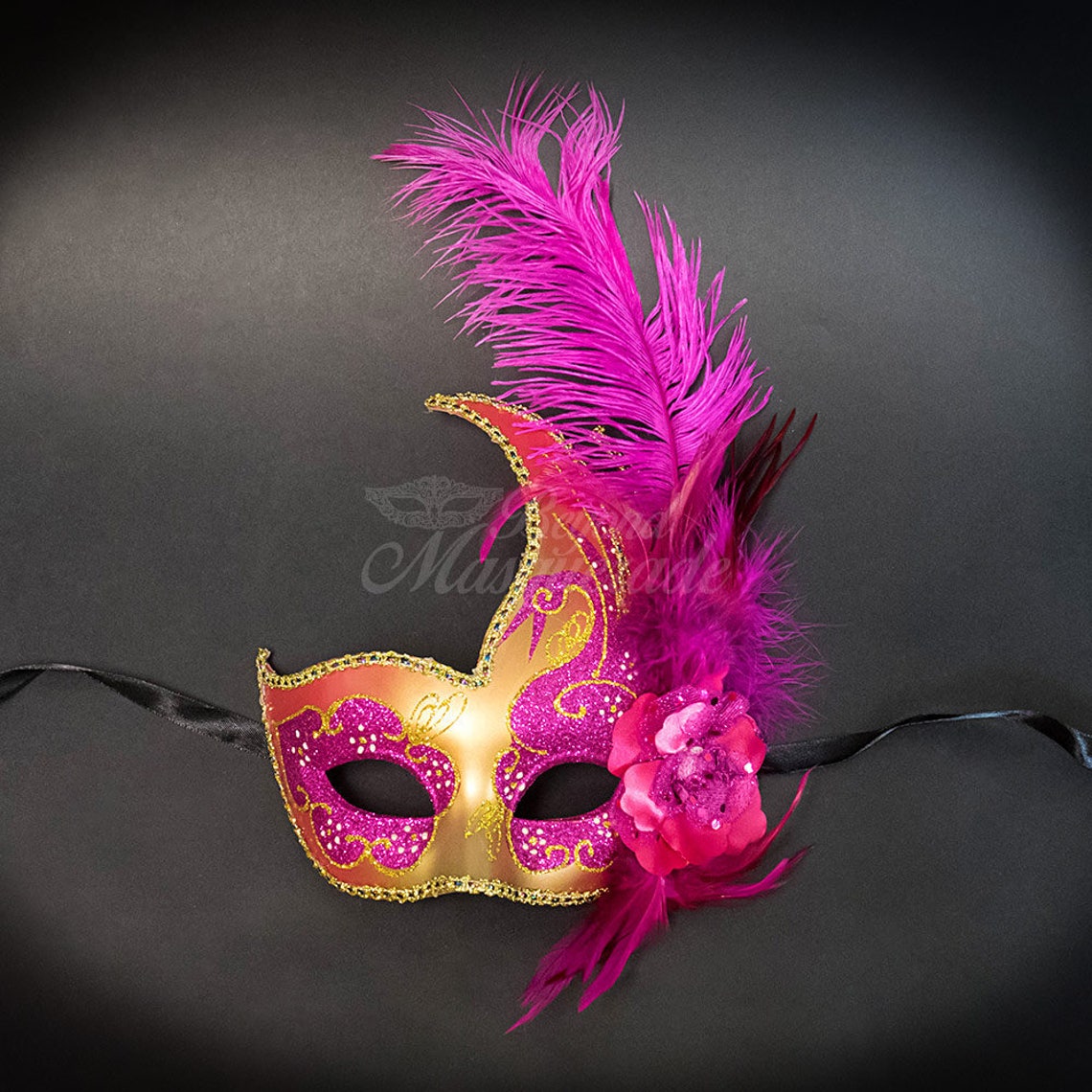 Masquerade Mask Feather Masquerade Mask Feather Masks Mardi | Etsy
