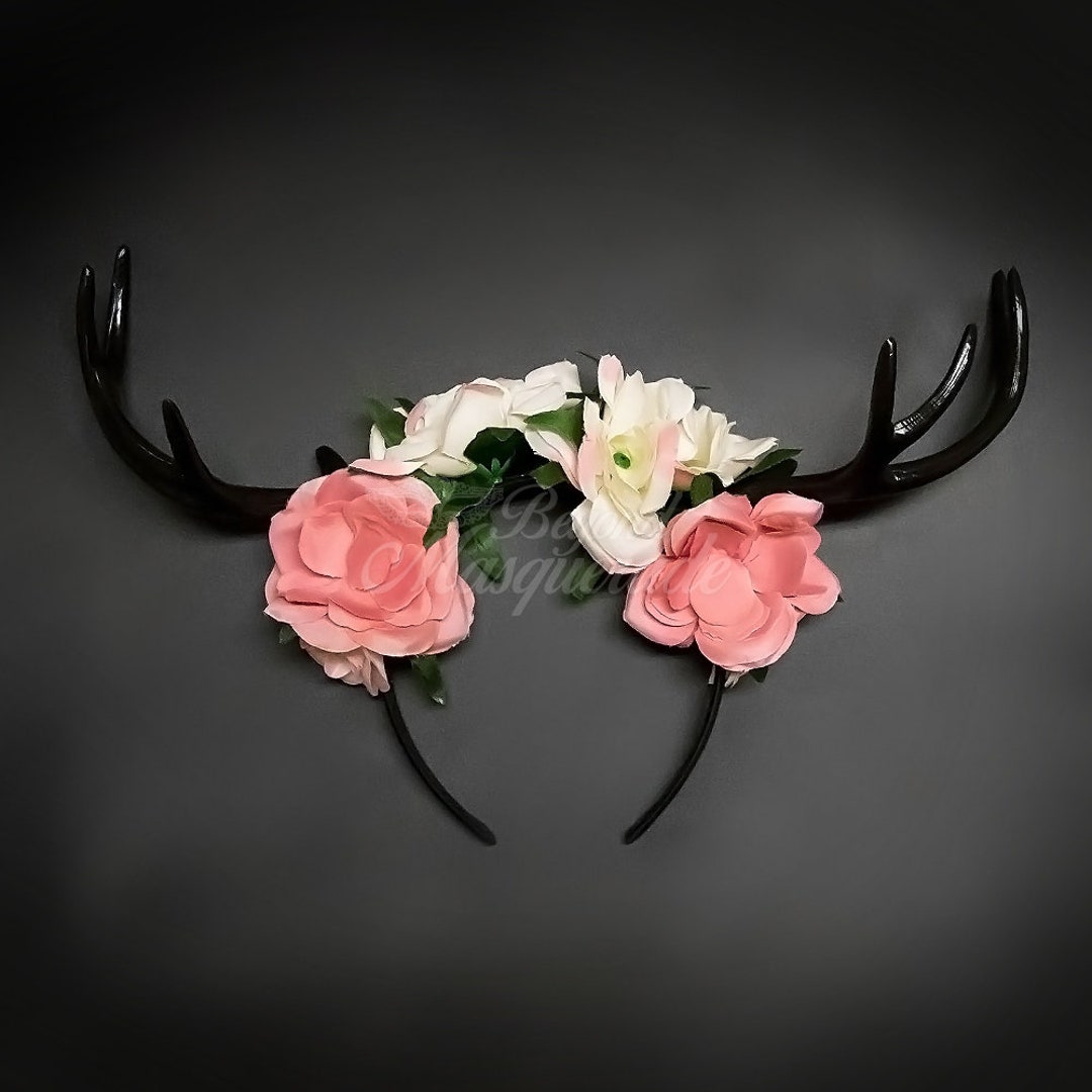 Deer Antlers Headband Masquerade Mask, Hair Decor Costume Handband ...