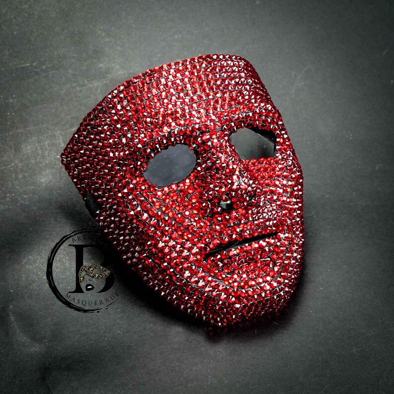 Rhinestone Mask Mime Mask Mime Face Mask Skull Mask - Etsy
