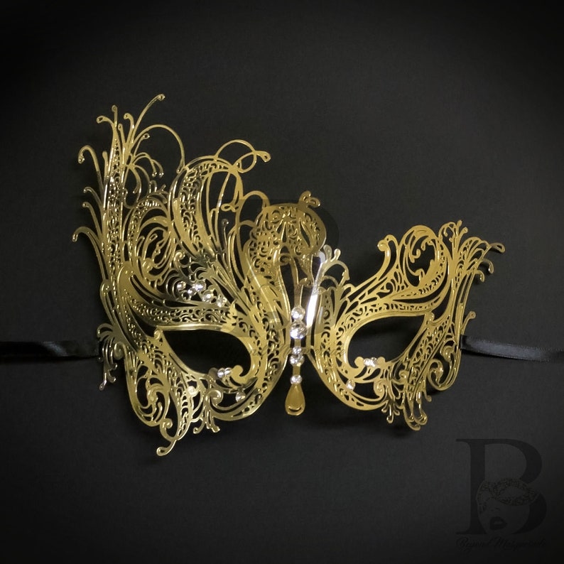 Gold Masquerade Mask Couples Masquerade Masks Gold - Etsy