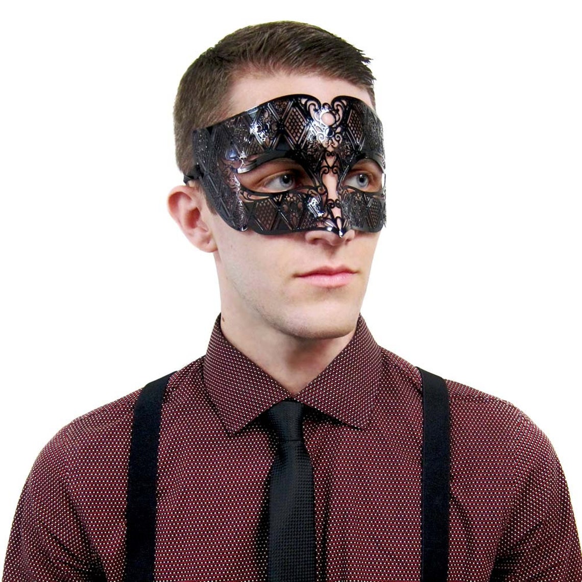 Men's Masquerade Mask Mardi Gras Mask Masquerade Ball | Etsy