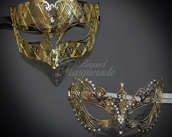 Gold masquerade mask | Etsy