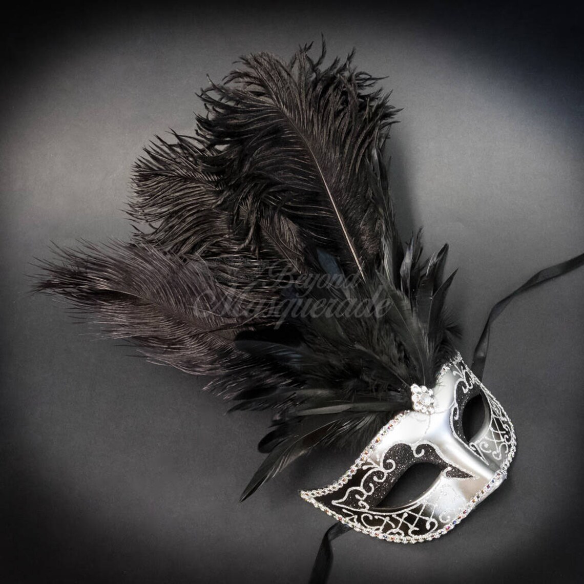 Masquerade Mask Feather Masquerade Mask Feather Masks Mardi | Etsy