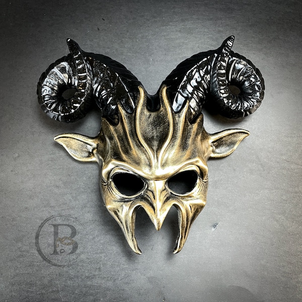 Horror Mask With Horns - Etsy