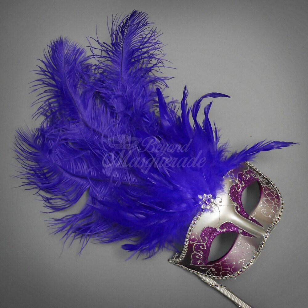 Masquerade Mask Mardi Gras Mask Mask With Handheld Stick | Etsy