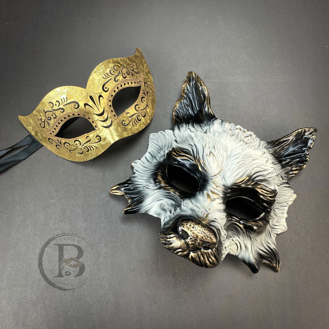 Men Couple's Masks for Halloween Cosplay Costume Wolf Mask for Men ...