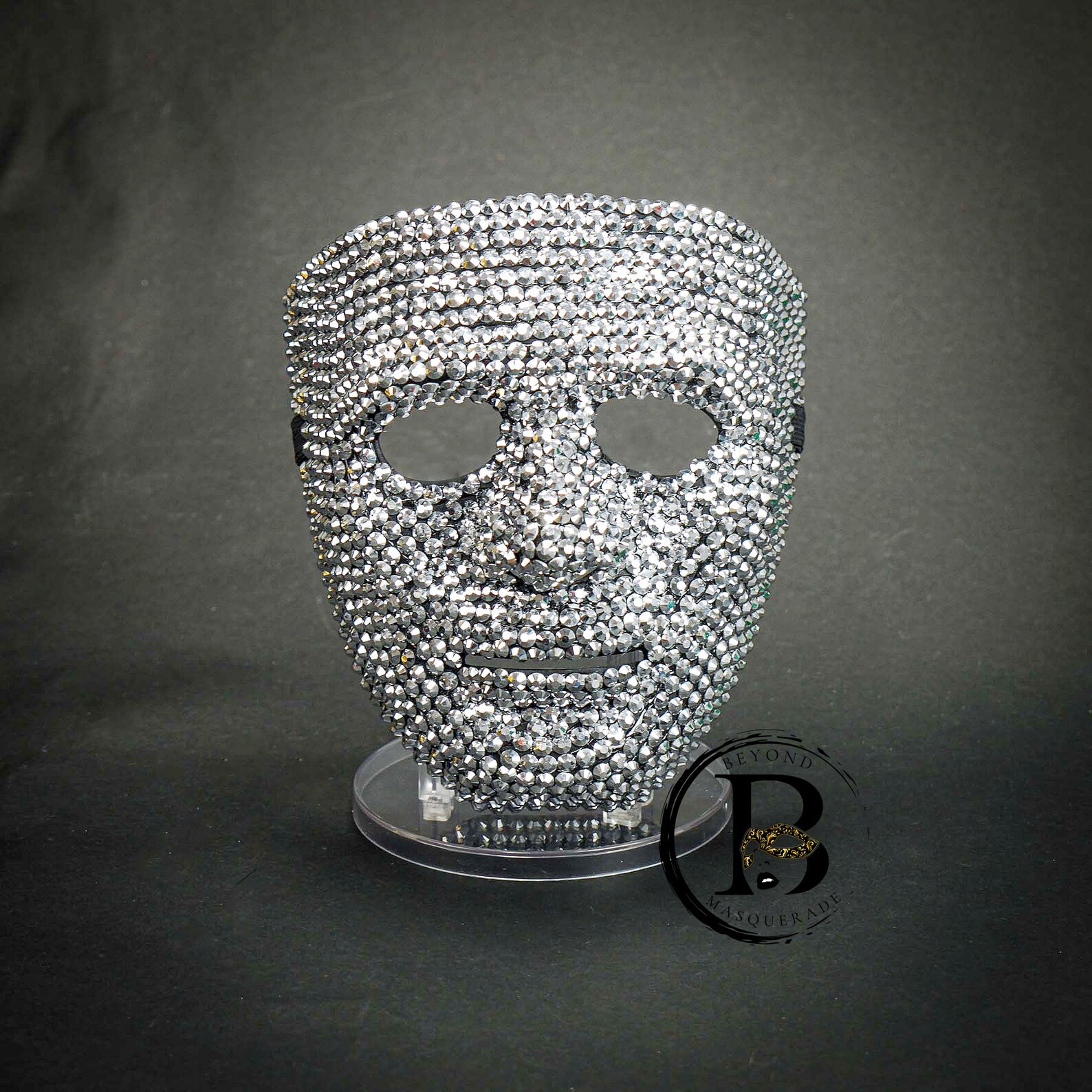 Rhinestone Mask Mime Mask Mime Face Mask Skull Mask - Etsy