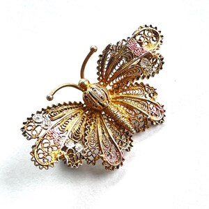 Antique Filigree Butterfly Brooch - Etsy