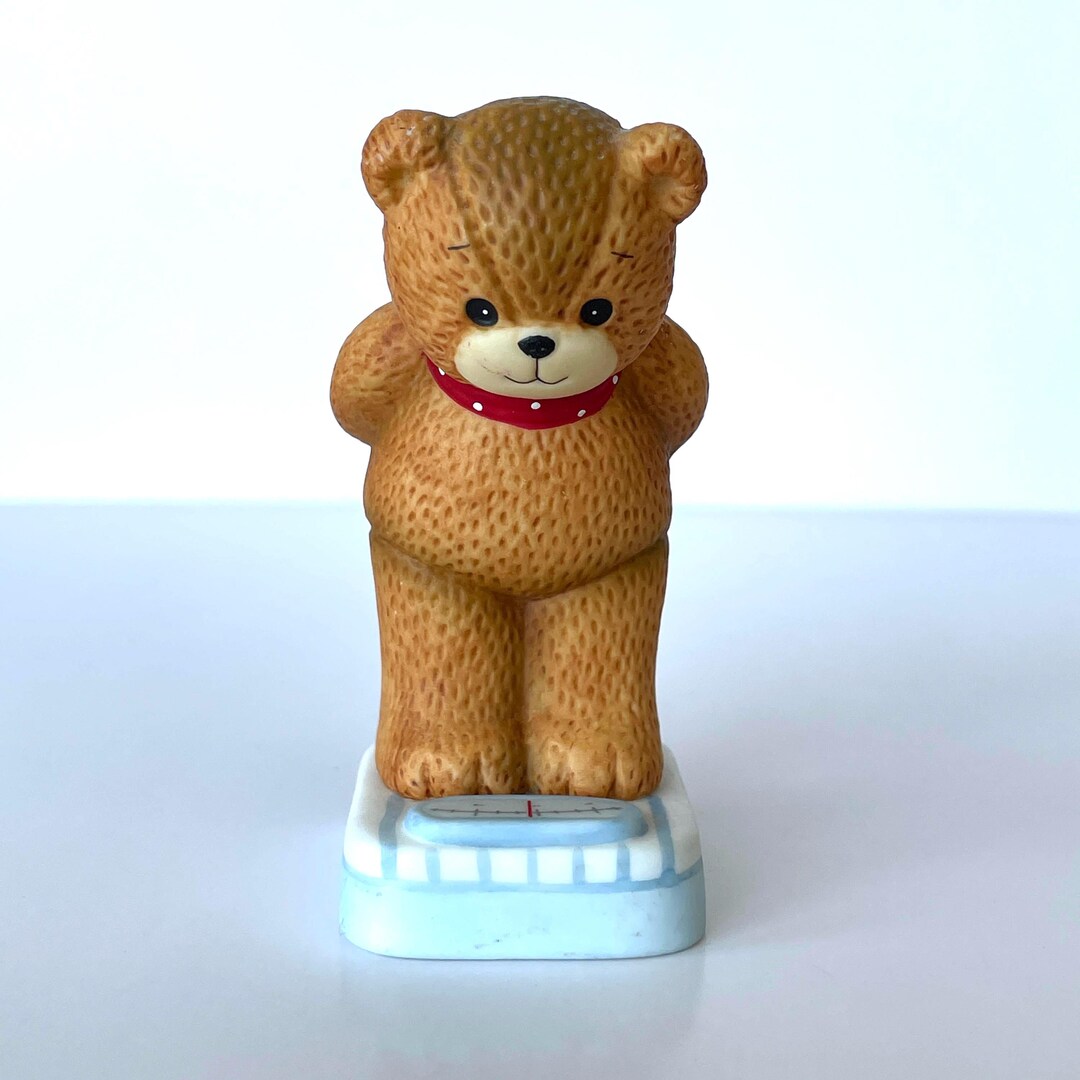 Bear on Scale Figurine - Etsy