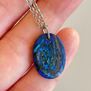 Blue Abalone Necklace - Etsy