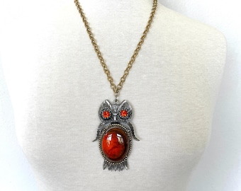 Vintage Owl Jelly Belly Ceramic Pendant Necklace - Etsy