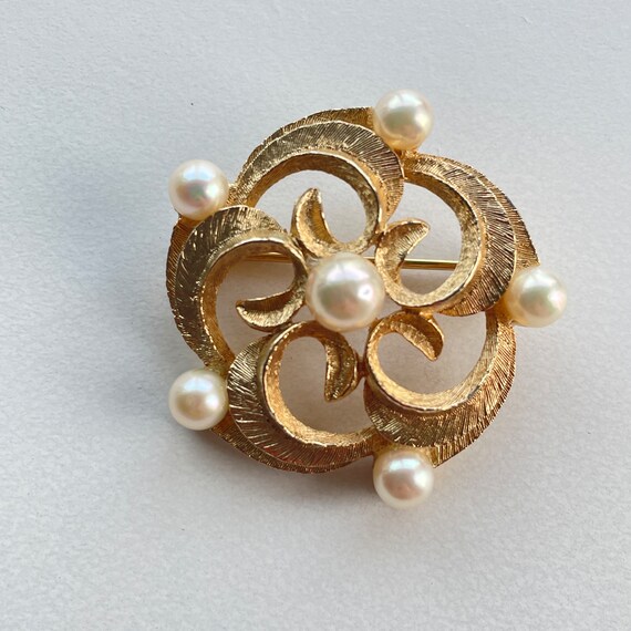 Rare Vintage Charel Pearl Brooch - Gem