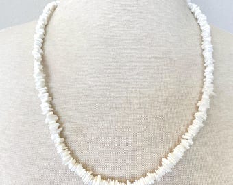 Chip off the Old Block White Shell Necklace - Etsy
