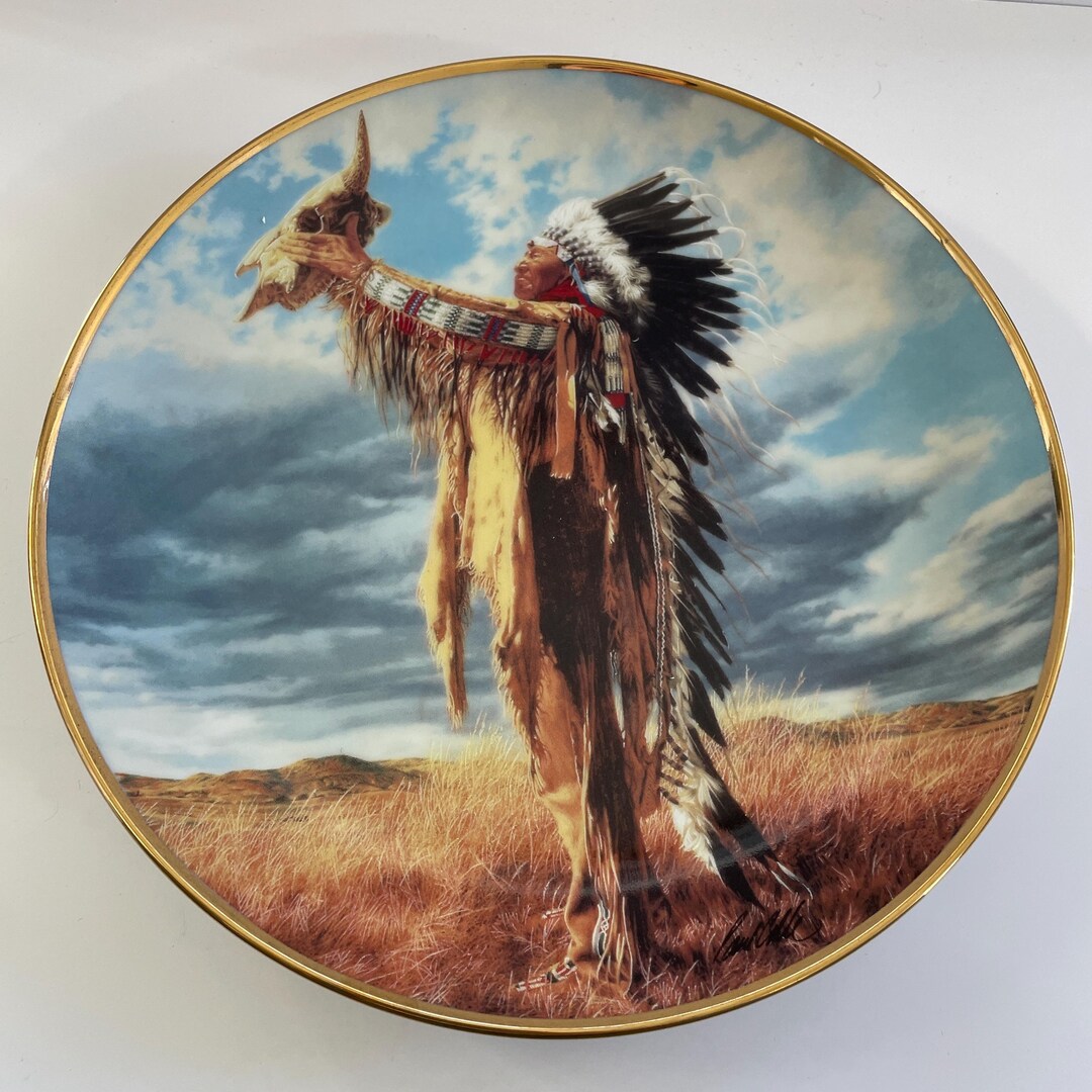 Franklin Mint Prayer to the Great Spirit Plate, Native American Art ...