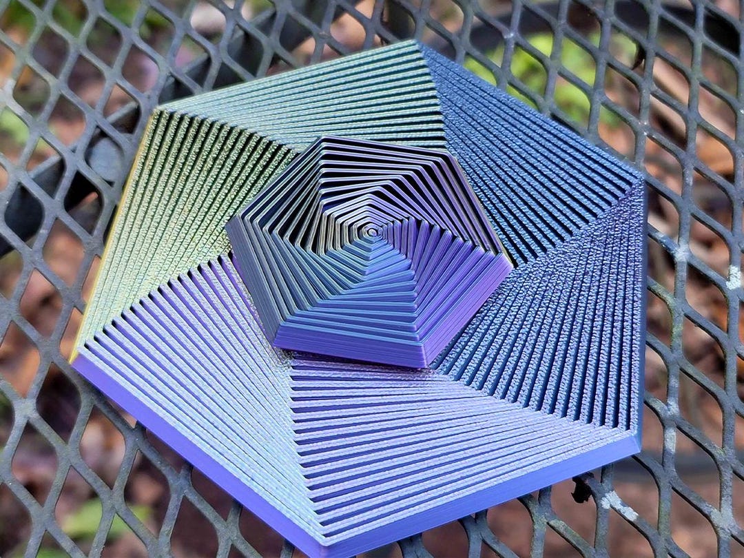 Hex Fidget Spinner Purple/black/gold - Etsy