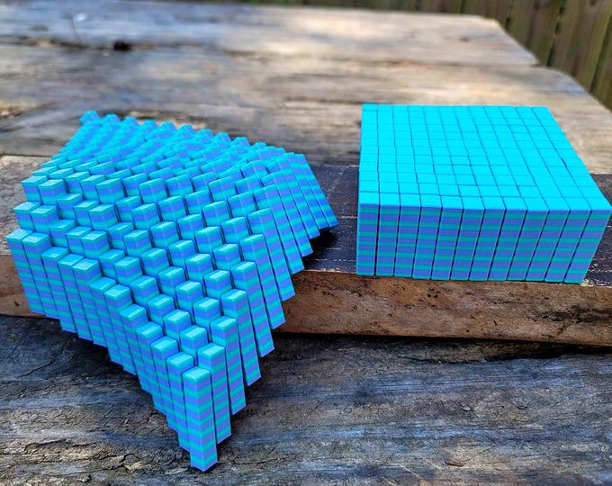 Large Flexi Cube Fidget Toy (purple & Teal Stripes) - Etsy