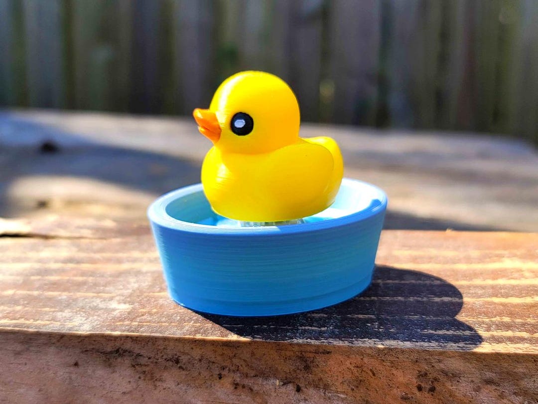 Clicky Ducky Fidget Toy (yellow Duck in Blue Bowl) - Etsy