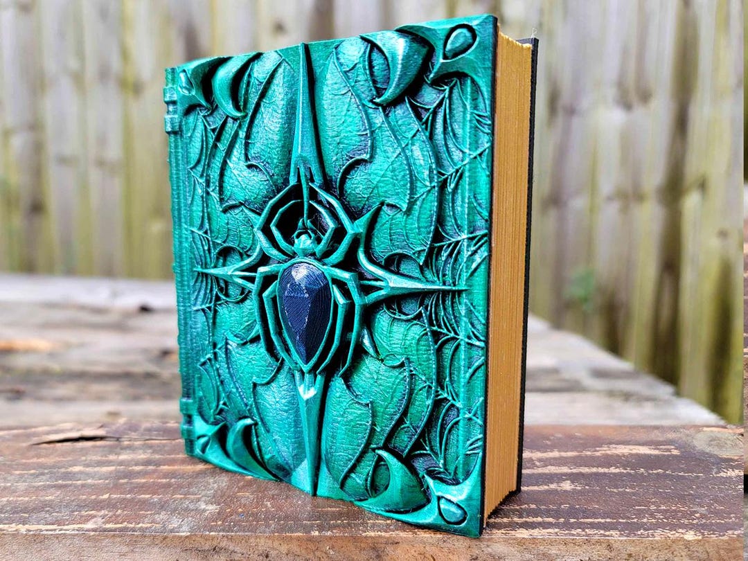 The Weaver Ancient Tome Book Box (hand Painted Green With Gold Pages ...