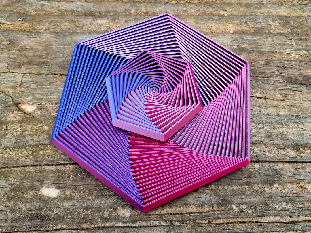 Hex Fidget Toy - Frosted Berry - Etsy