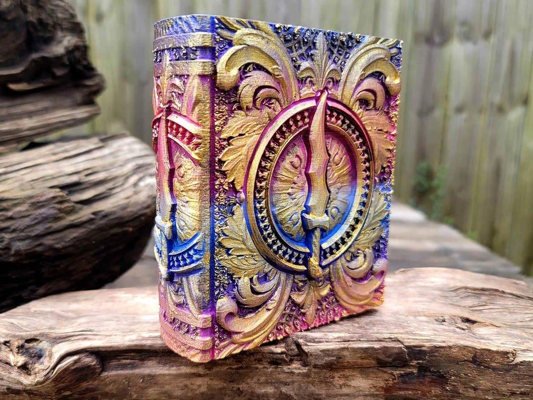 Void Blade Ancient Tome Book Box (pink/purple/blue & Gold) - Etsy