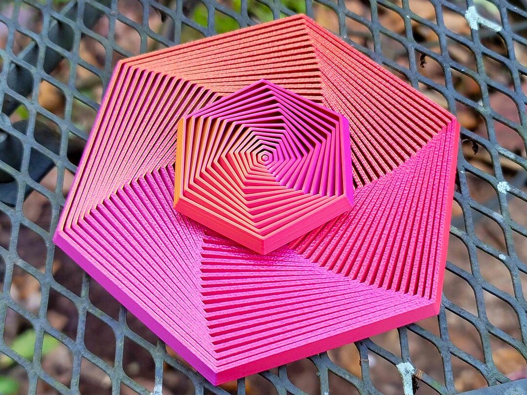 Hex Fidget Toy - Magenta Fire - Etsy