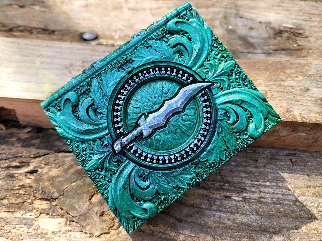 Void Blade Ancient Tome Book Box (hand Painted Green) - Etsy